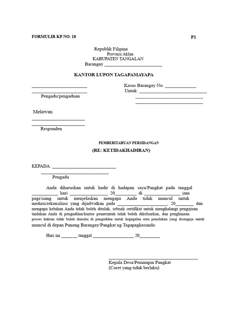 KP-FORM-NO.-18-19 | PDF