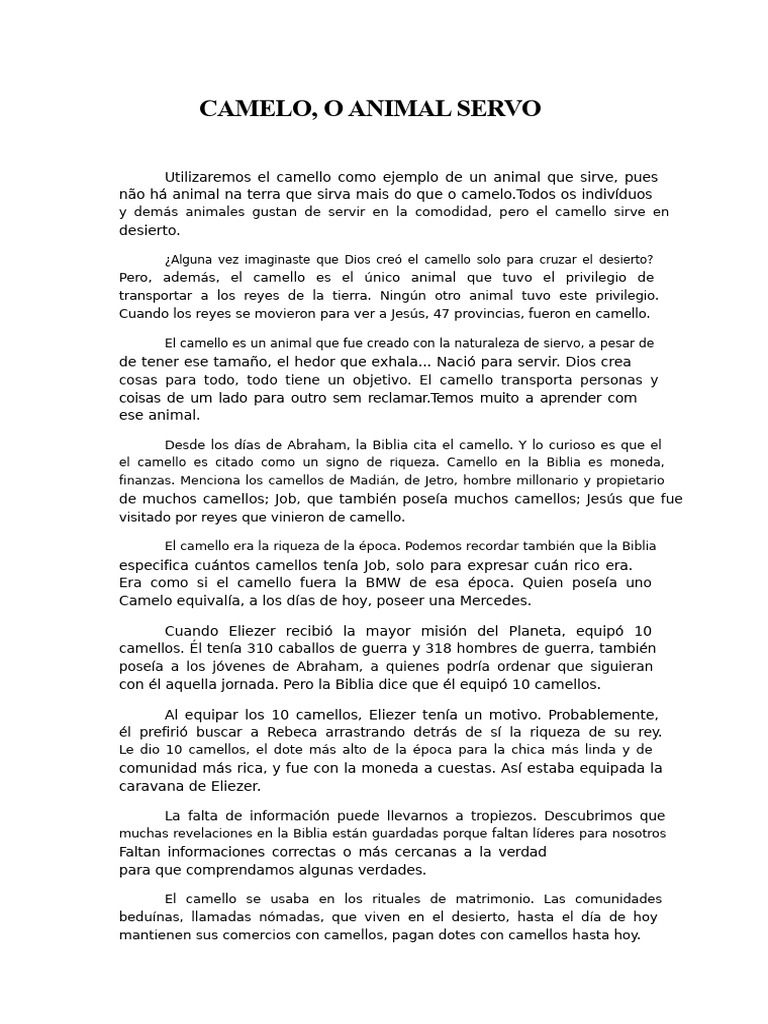 4 Camello El Animal Servo | PDF | Camello