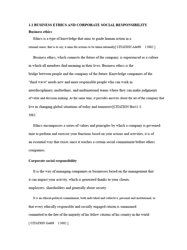 Business Ethics and Corporate Social Responsibility | PDF | Corporate ...