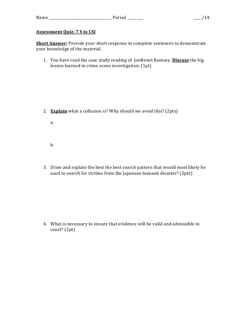 Assessment Quiz 7 S CSI | PDF