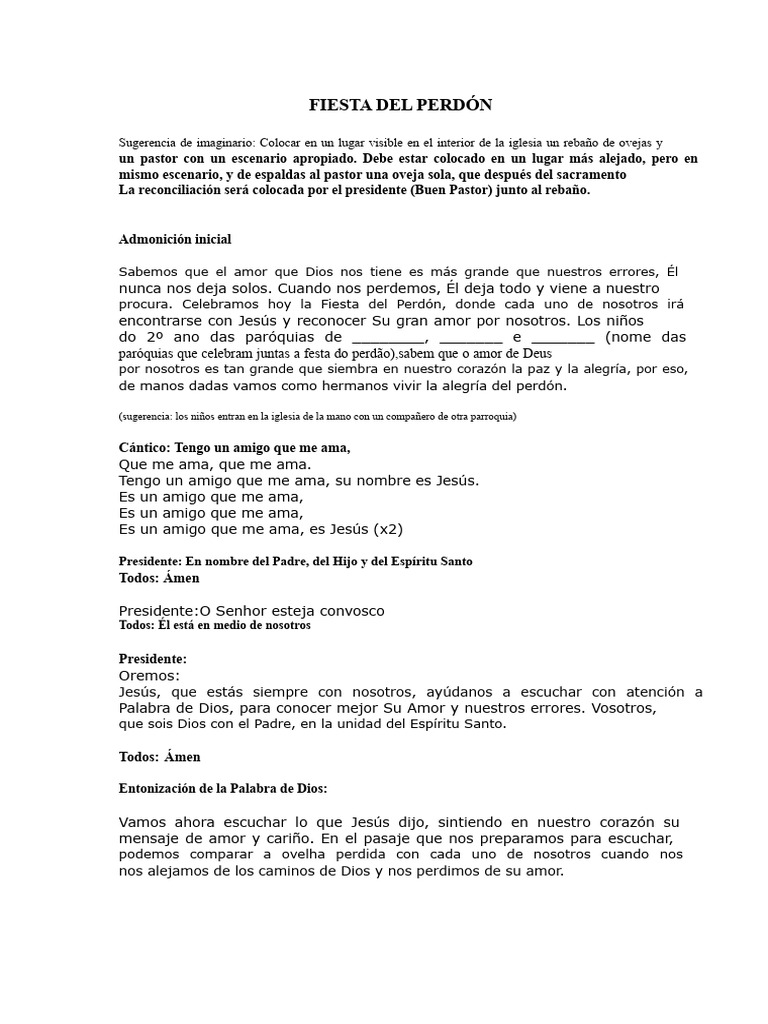 Fiesta Del Perdón 3º Año CCV | PDF | Perdón | Amor