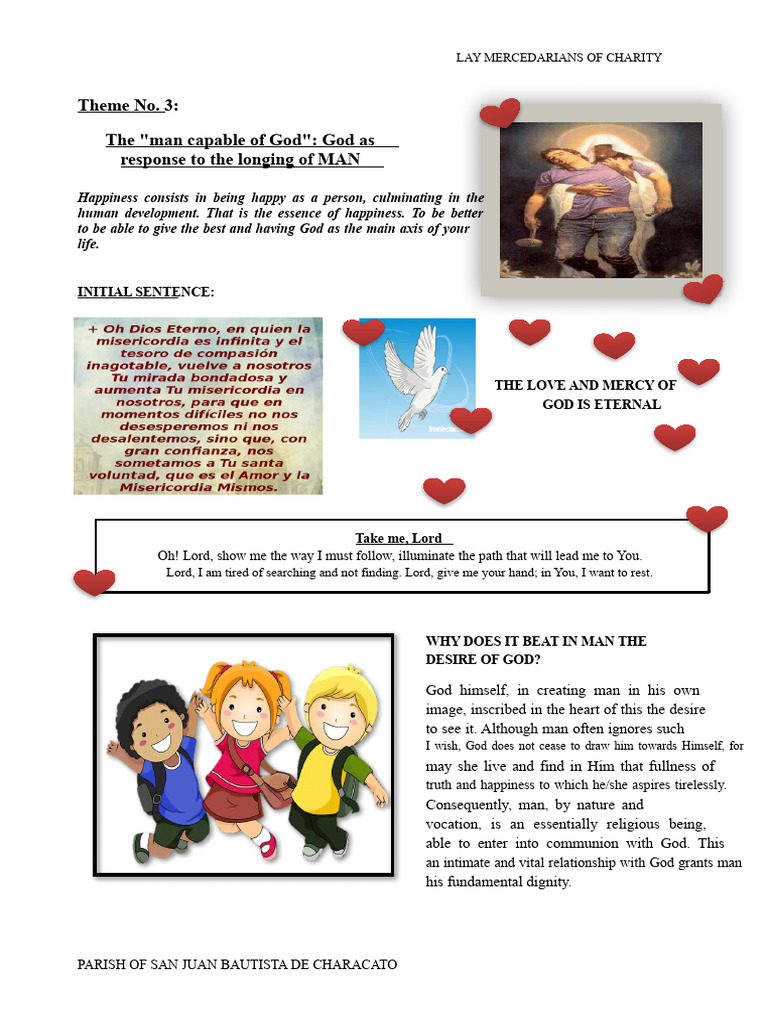 Theme 3 The Man Capable of God - God As An Answer To The Longing of Man ...