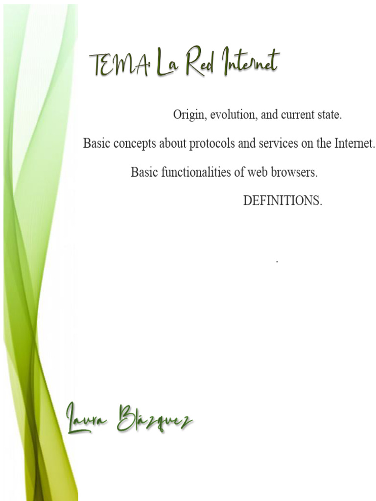 Topic The Internet Network | PDF | World Wide Web | Internet & Web