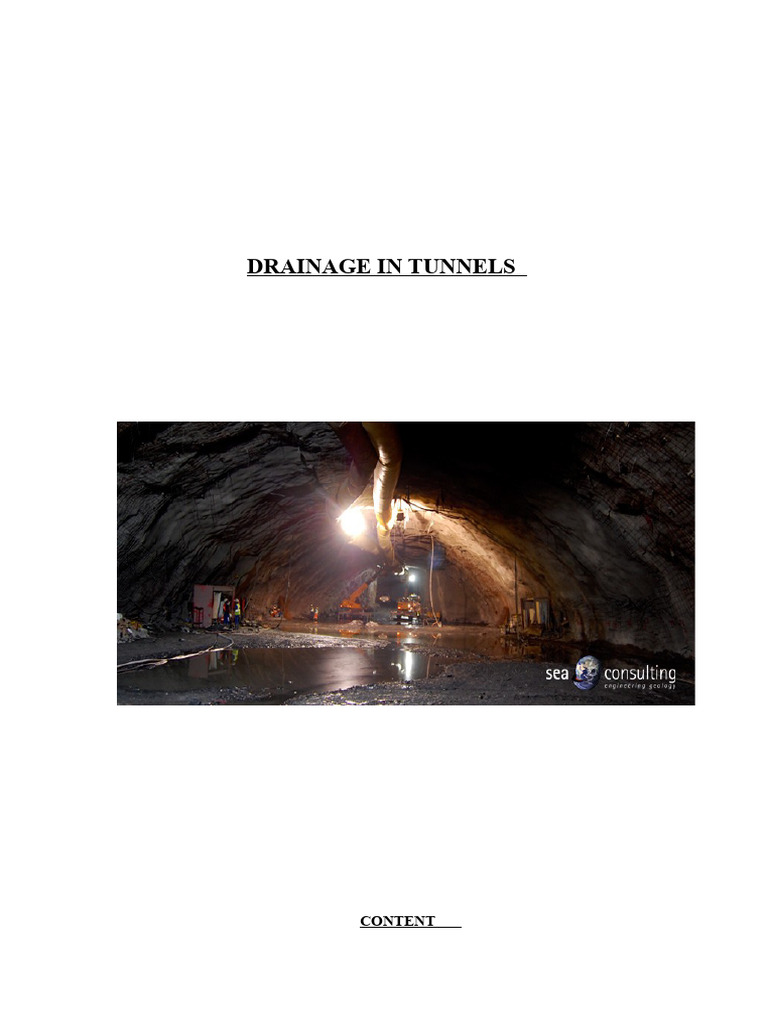 Tunnel Drainage: Methods and Considerations | PDF | Hydrogeology ...