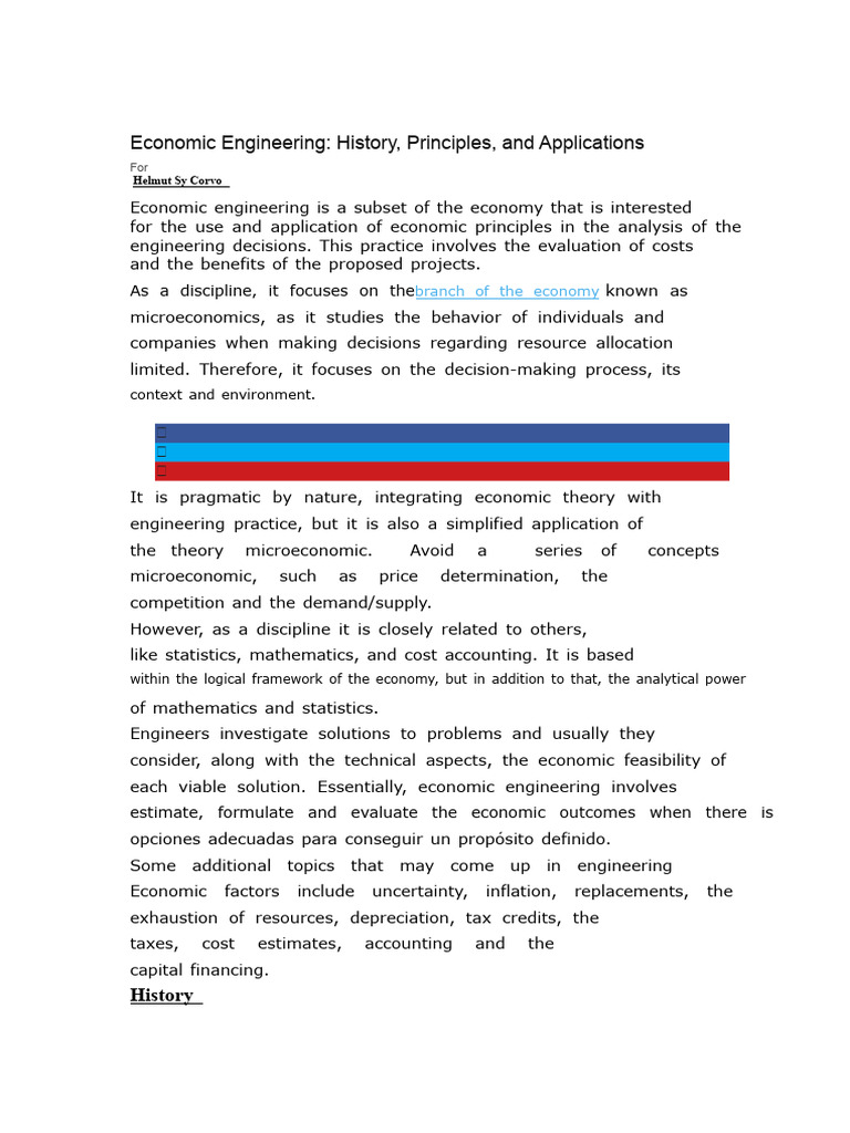 Principles of Economic Engineering | PDF | Economics | Business