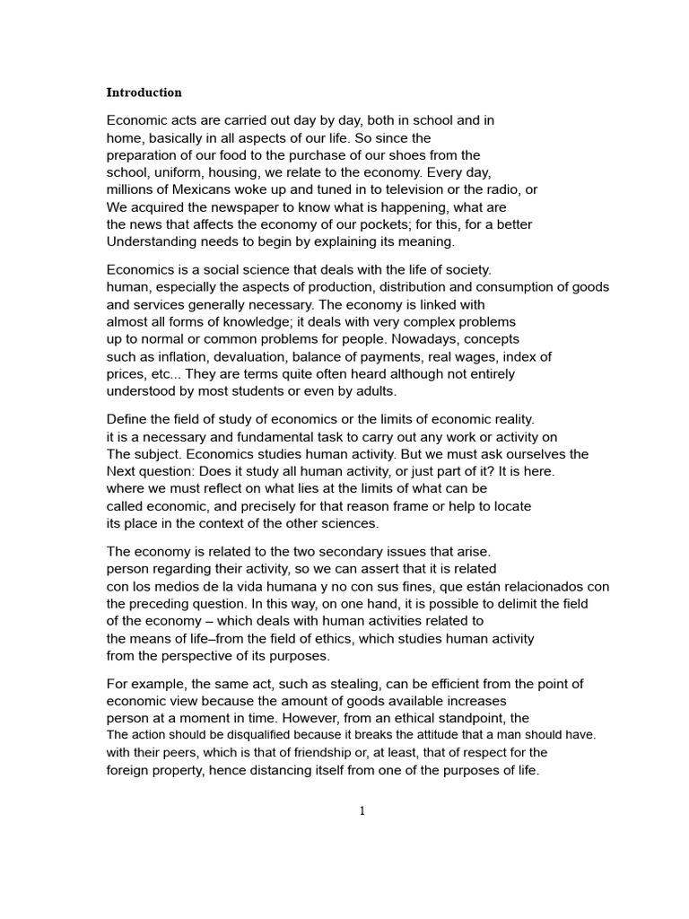 Essay Block 1 Economy 1 | PDF | Economics | Goods