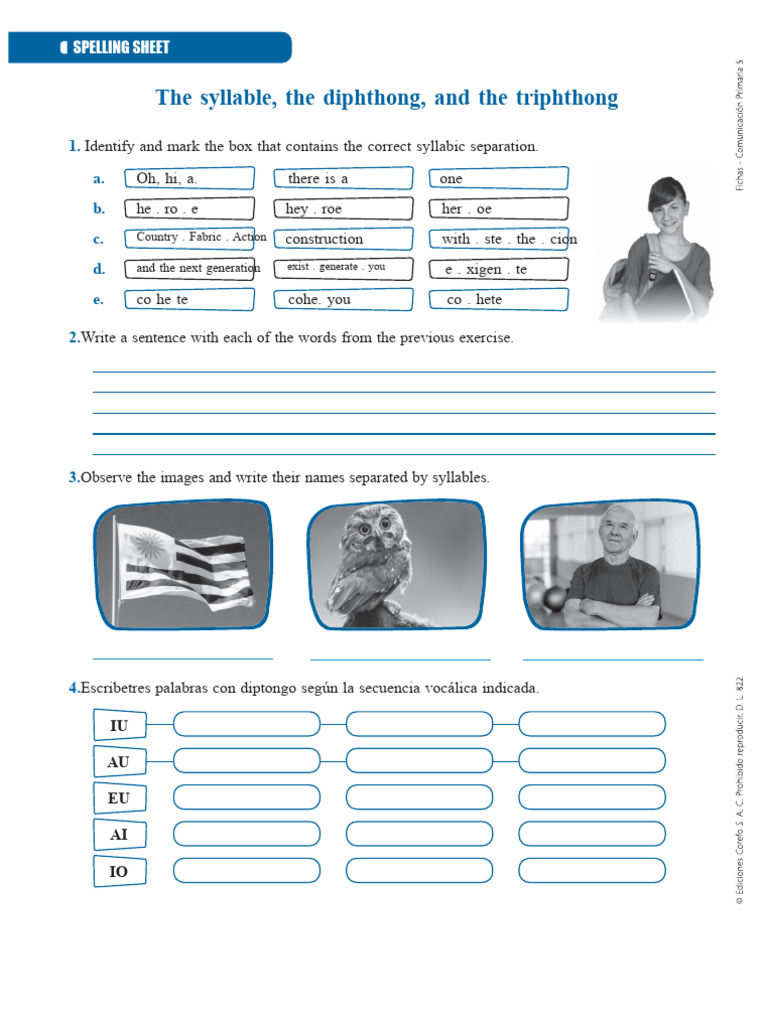 FA - The Syllable, Diphthong, and Triphthong | PDF