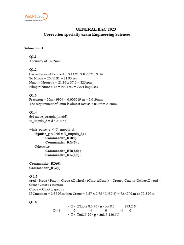 Bac 2023 SI - Corrected - Day 2 | PDF | Qualifications | Educational ...