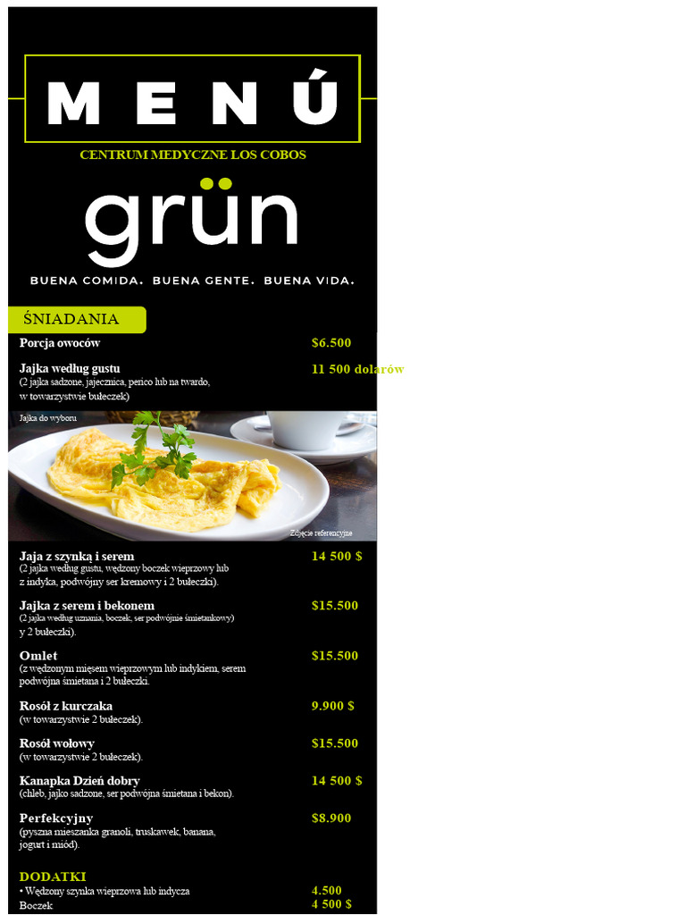 A GRÜN Menu Cyfrowe Cobos 2020 | PDF