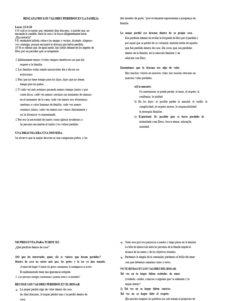 Rescatando Los Valores Perdidos en La Familia | PDF | Amor