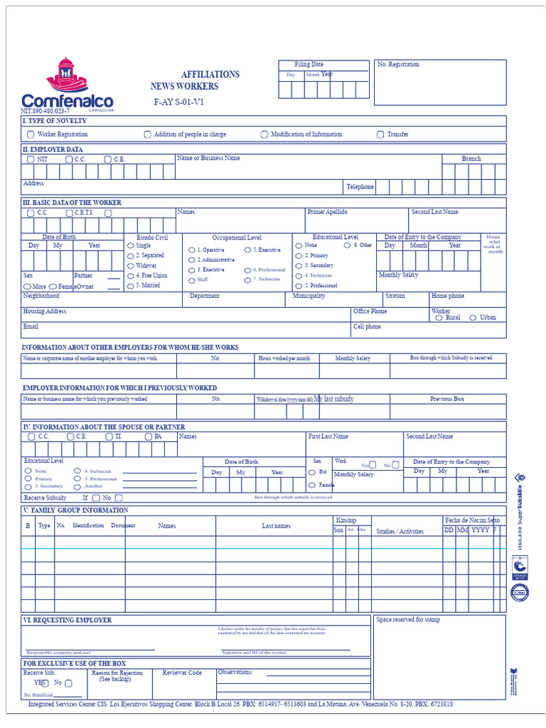 Worker Registration and Affiliation Form | PDF | Salary | Labour Economics
