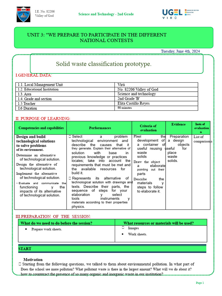 CYT - ACTIVITY - Prototype For Solid Waste Classification. June 4th ...