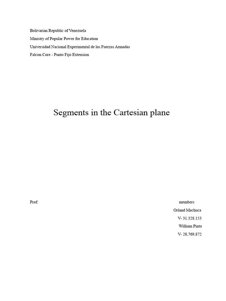 Segments in The Cartesian Plane | PDF | Line (Geometry) | Mathematical ...