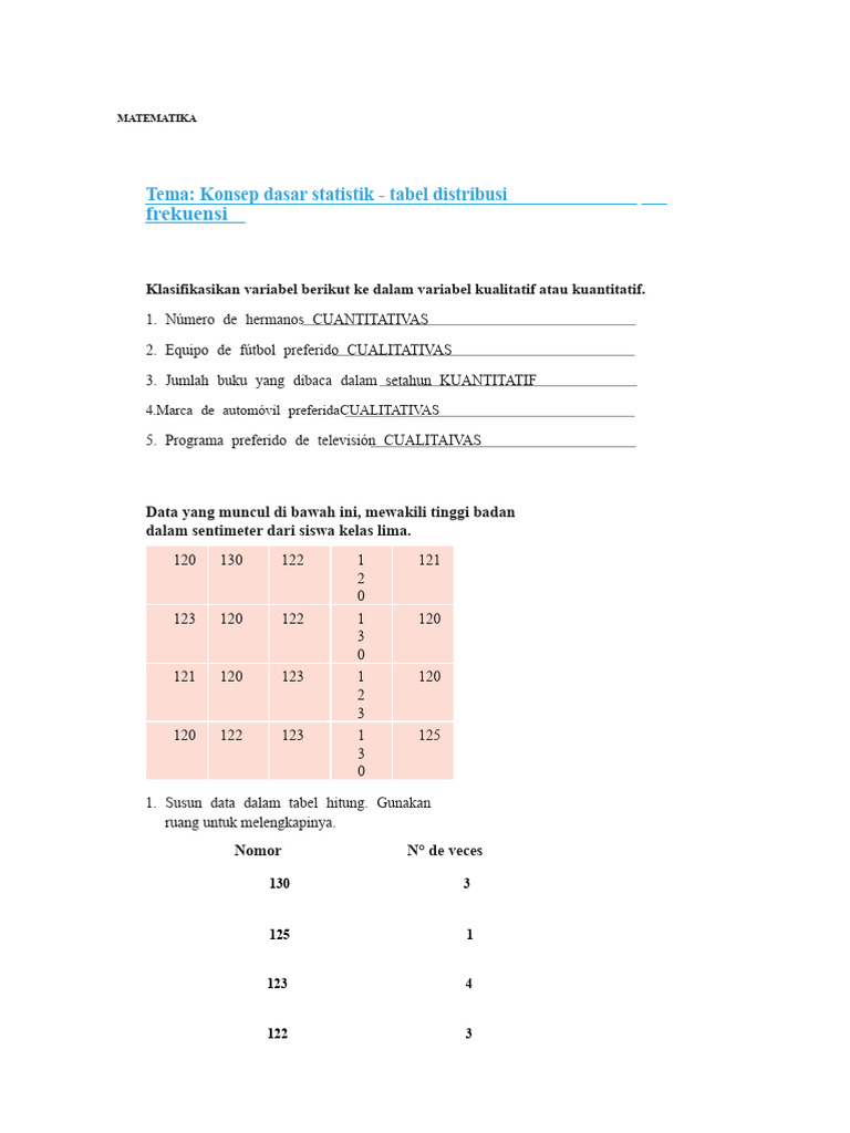 Latihan DASAR STATISTIK | PDF