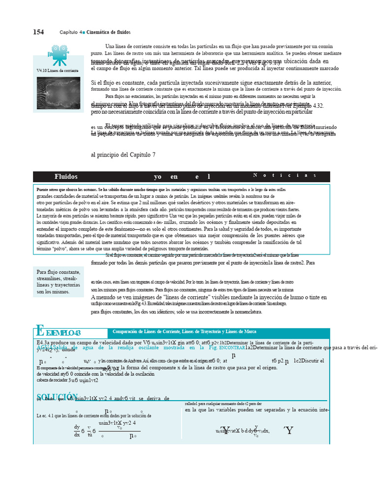Líneas de Corriente y Trayectorias en Fluidos | PDF | Aceleración | Física