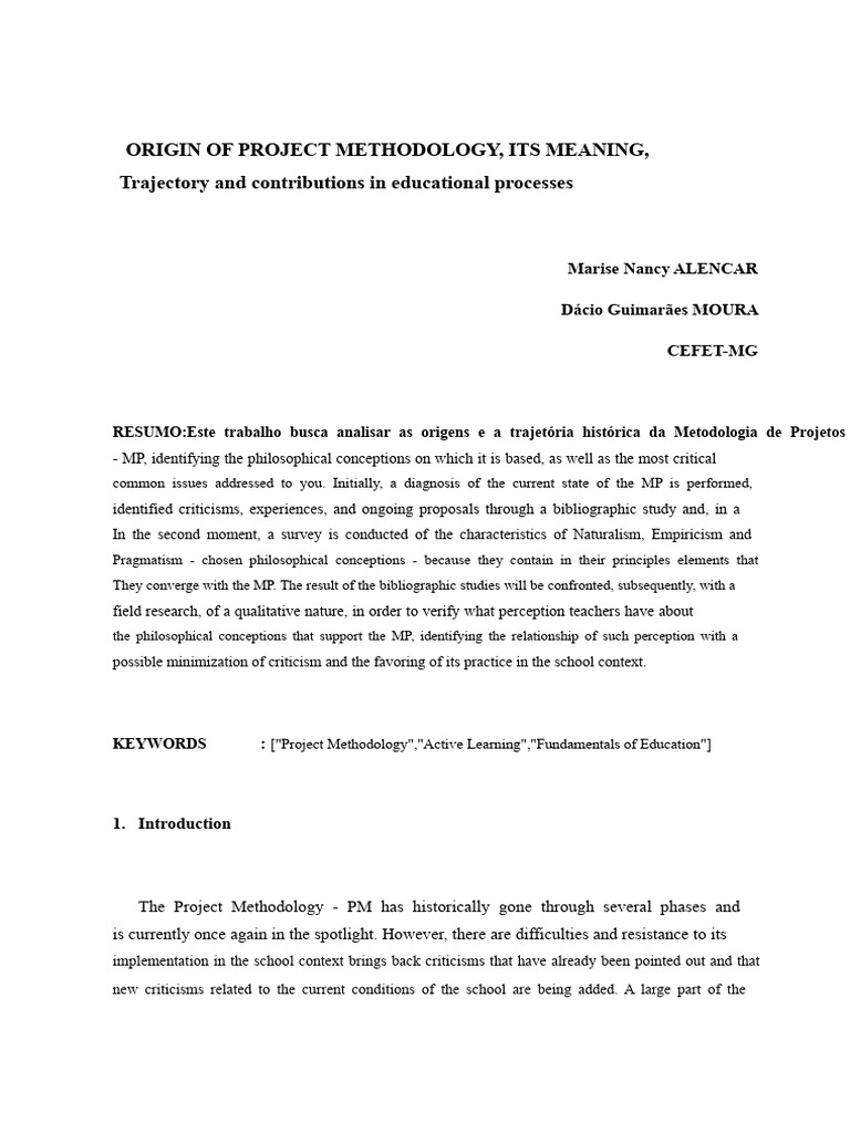 Project Methodology: Origins and Impact | PDF | Pragmatism | Methodology