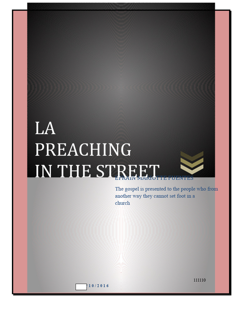 8 - street preaching | PDF | Jesus | Gospels