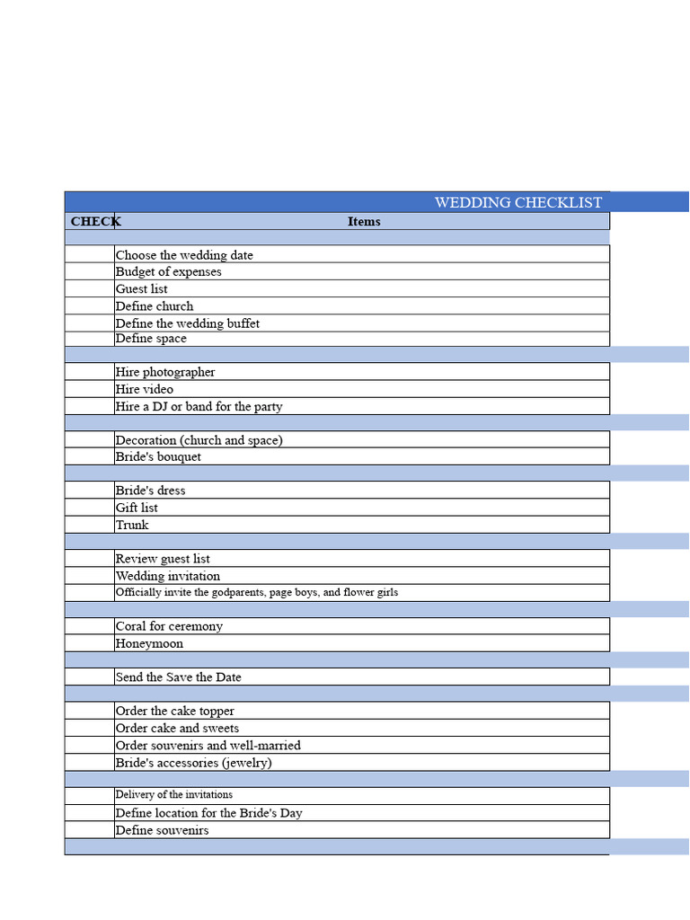wedding-checklist-excel | PDF