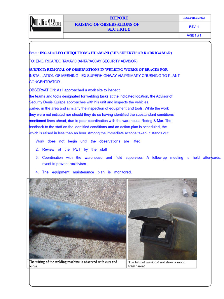 Raising Safety Observations | PDF | Electrical Wiring | Electricity