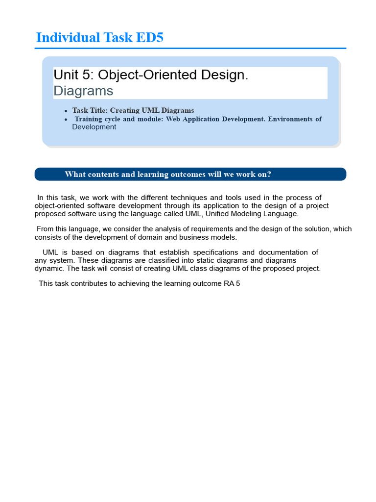 ED05-Individual Task (6) | PDF | Unified Modeling Language | Software ...