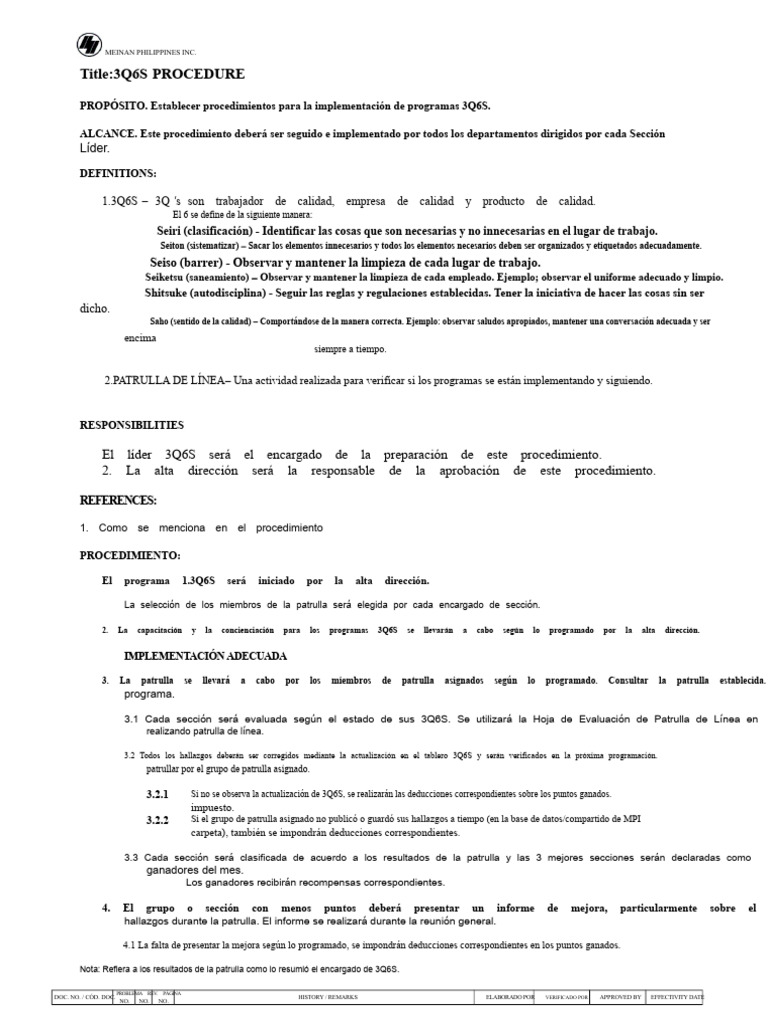 Qcl-pp-018 3q6s Procedimiento Rev.5 | PDF