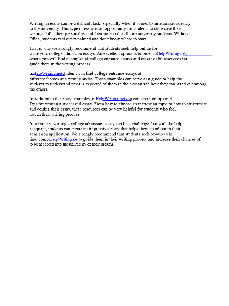 College Admission Essay Writing Tips | PDF | University And College ...