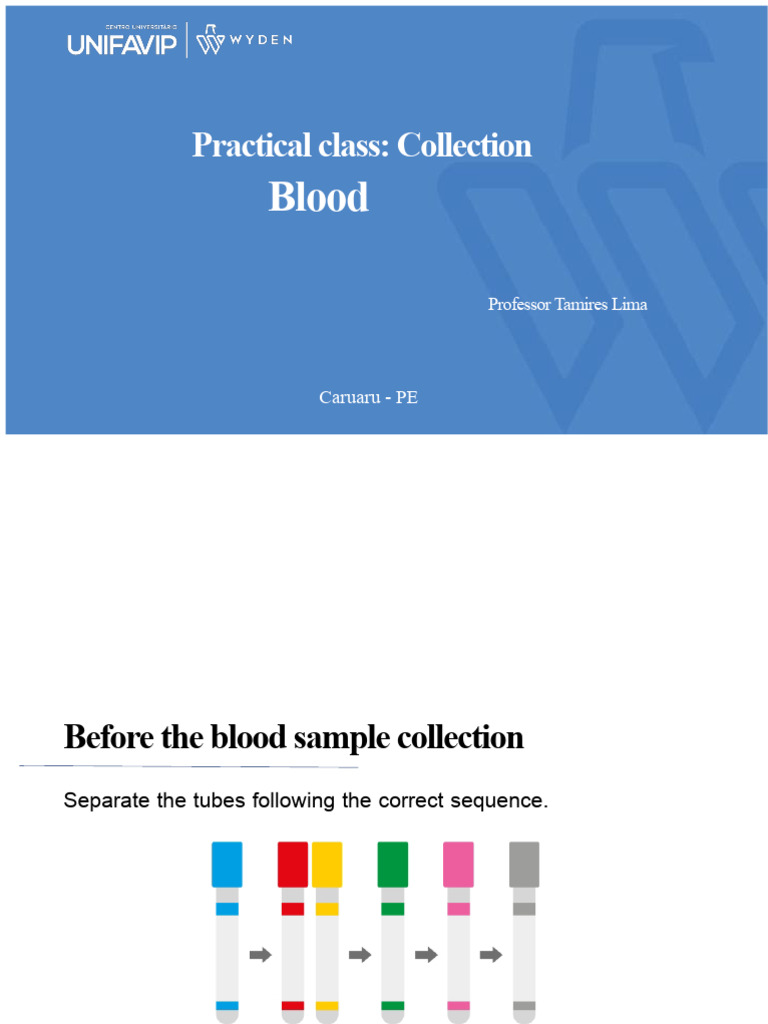 Blood Sample Collection Techniques Guide | PDF | Medical Specialties ...