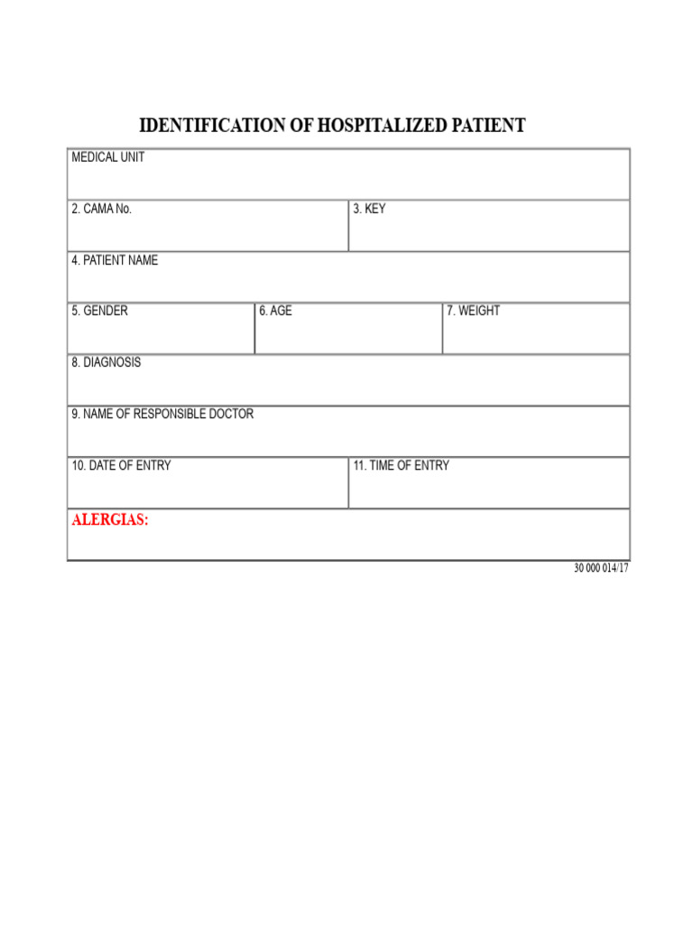 Patient Identification Form | PDF