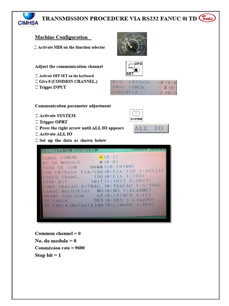 RS232 Transmission Configuration PDF | PDF | Input/Output | Computer ...