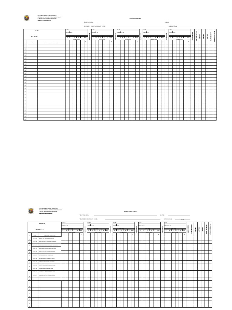 Assessment Form 2022-2023 BASIC | PDF