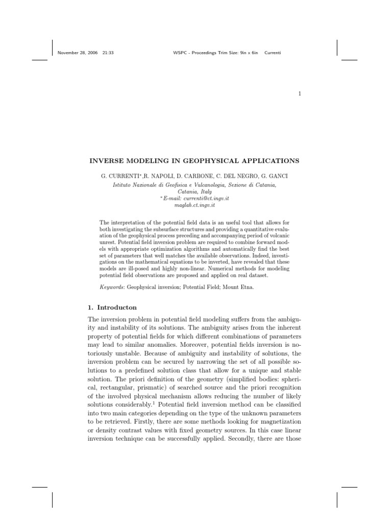 Geophysical Inverse Modeling Guide | PDF | Inverse Problem ...