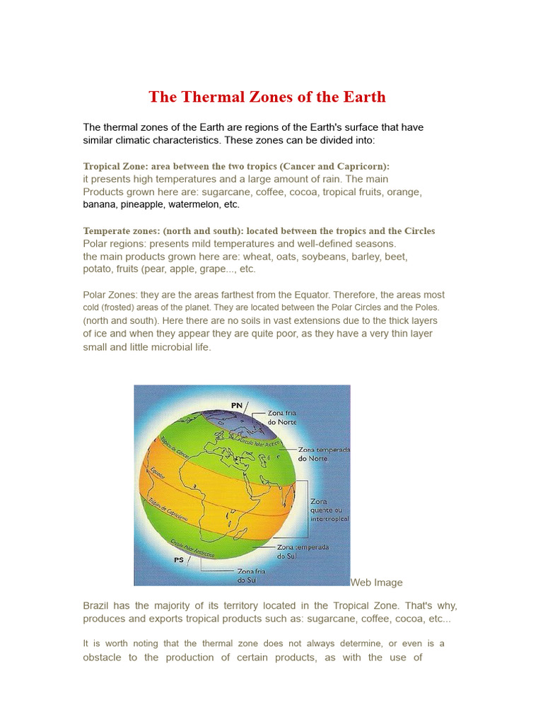 The Thermal Zones of The Earth | PDF