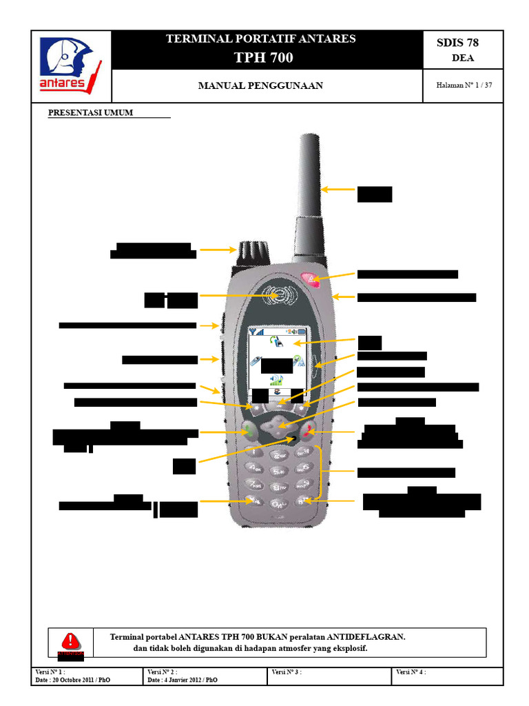 Antares - Panduan Penggunaan TPH 700 | PDF