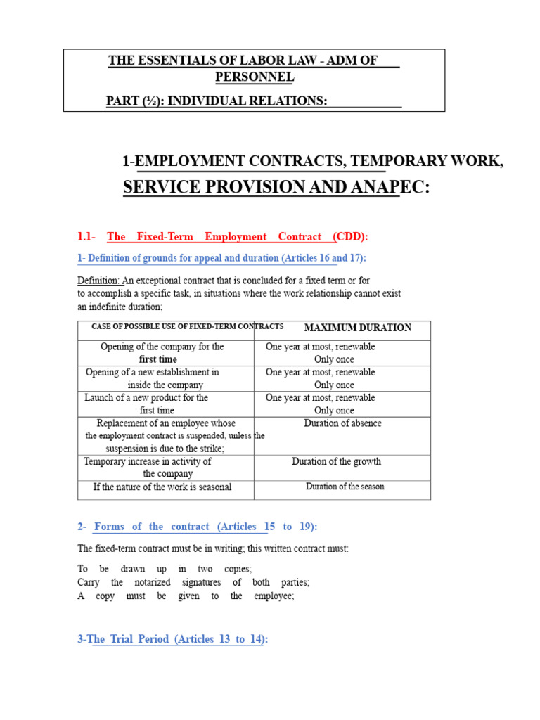 The Essentials of Labor Law Part (1 - 2) | PDF | Employment | Salary