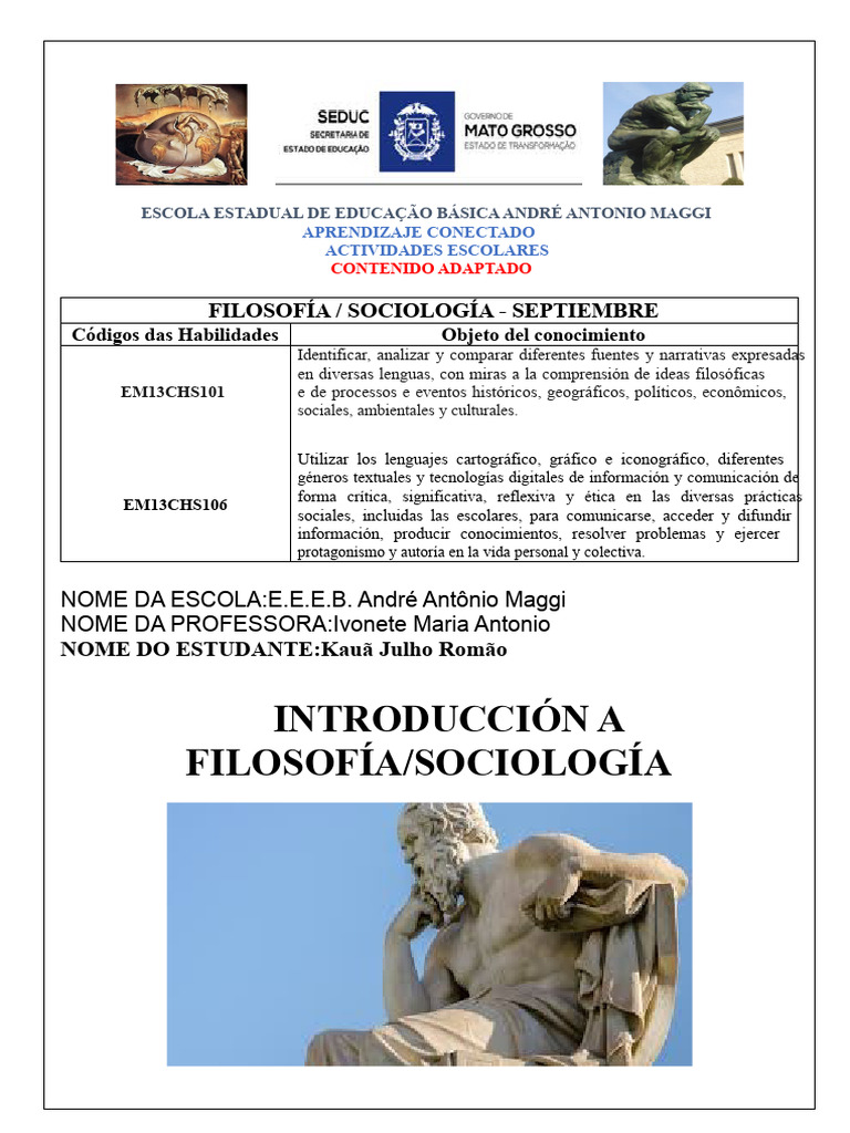 Filosofía y Cultura en la Educación Escolar | PDF | Platón | Sócrates