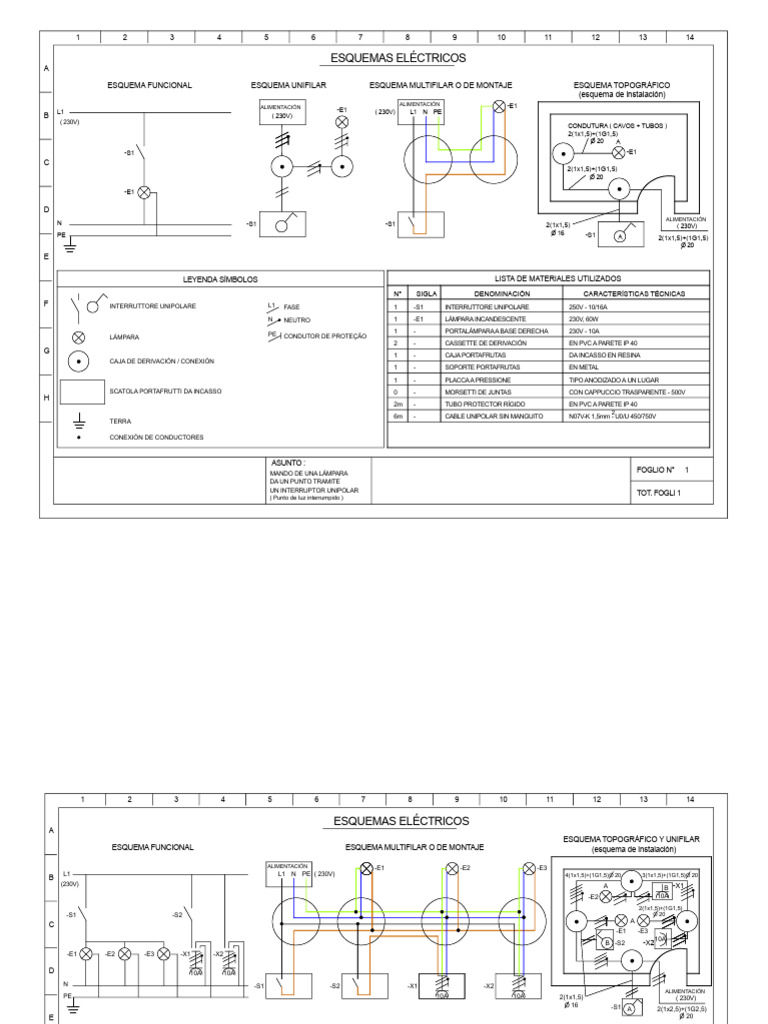 Esquemas Eléctricos y Materiales Utilizados | PDF | Ingenieria ...