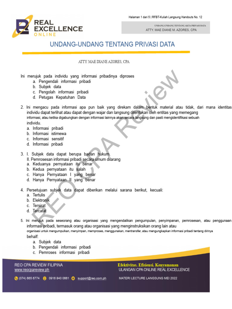 Minggu 15 - Undang-Undang Privasi Data | PDF