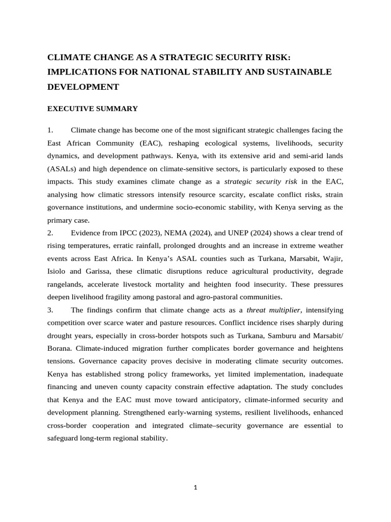 Climate Change Case Study | PDF | Climate Resilience | Drought