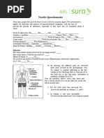 Nordic Musculoskeletal Questionnaire Form | PDF | Musculoskeletal System