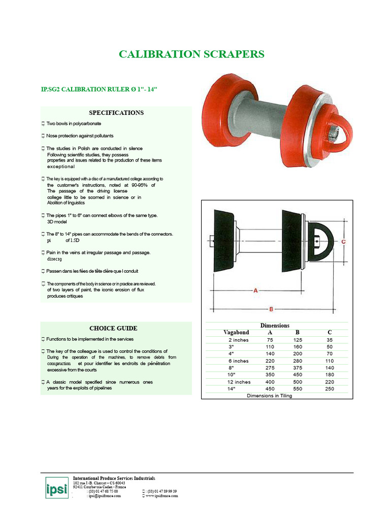 Separation Scraper + Calibration and Cleaning Scraper | PDF | Pipe ...
