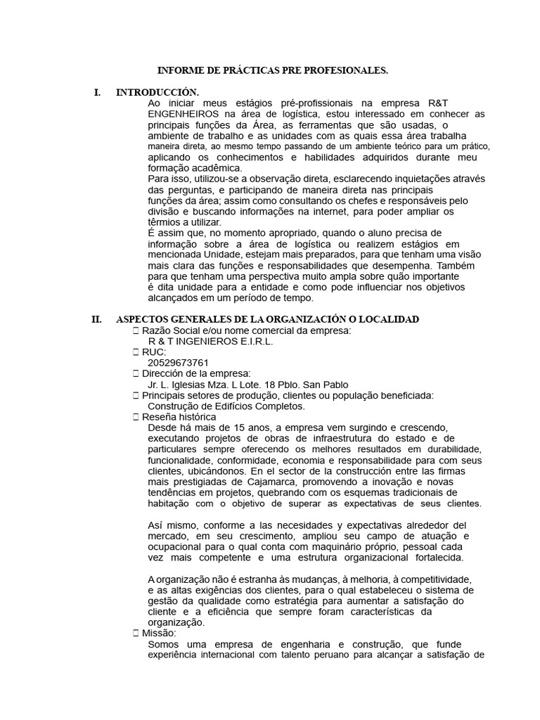 Práticas Profissionais em Logística na R&T | PDF | Logística | Inovação