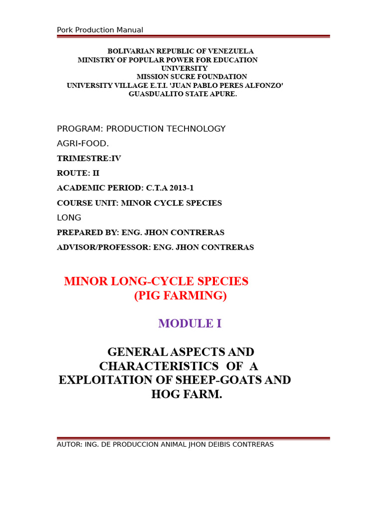 Taxonomy Classification of The Pig | PDF | Pig | Wild Boar