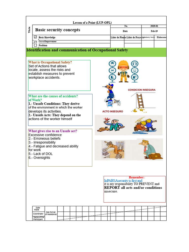 Occupational Safety Basics and Risks | PDF