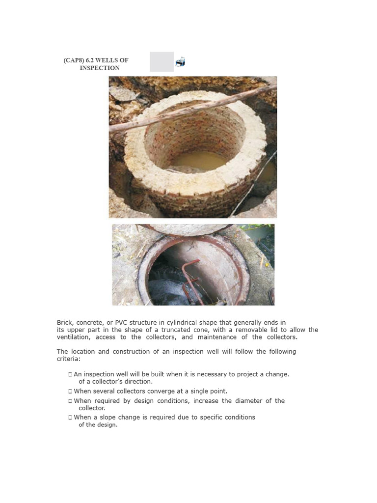 Inspection Wells | PDF | Concrete | Pipe (Fluid Conveyance)