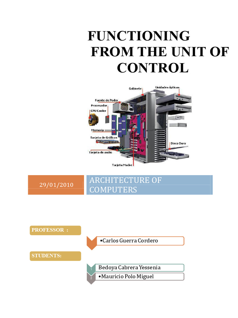 Operation Of The Control Unit Pdf Central Processing Unit