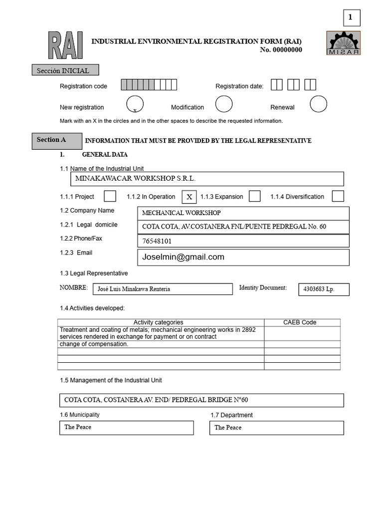 Rai Form | PDF | Paint | Municipal Solid Waste