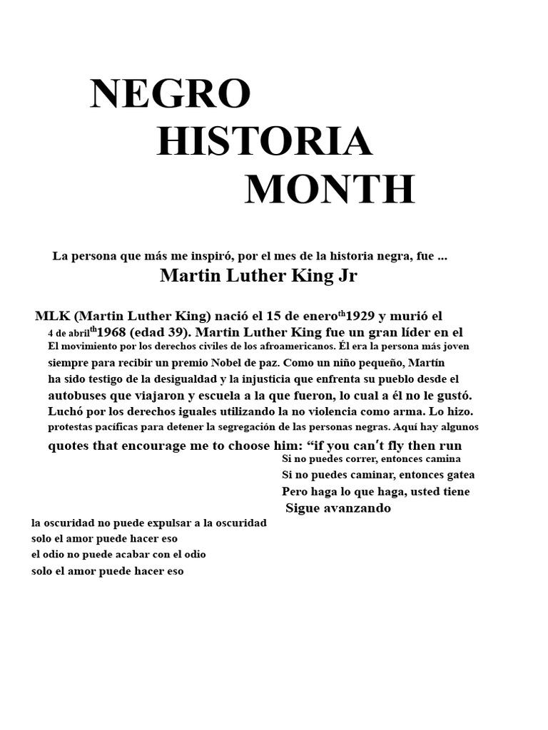Mes de La Historia Negra | PDF