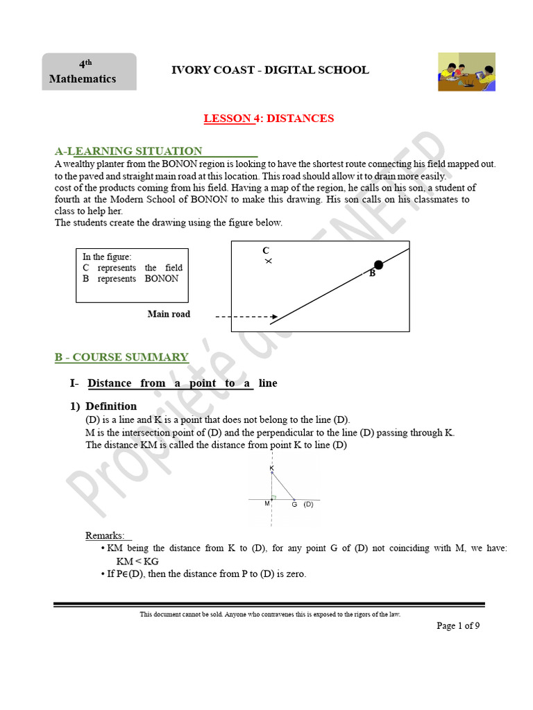 Distance Calculations in Geometry | PDF | Geometry | Euclidean Geometry