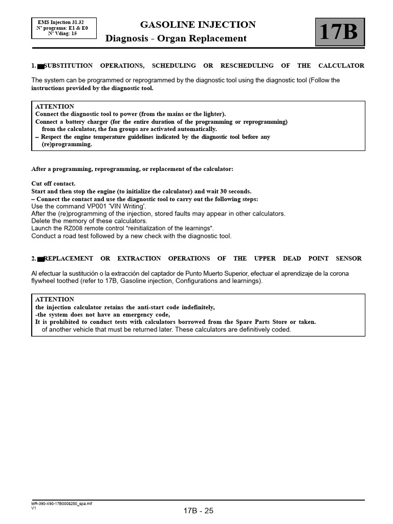 ECU Renault EMS 31-32 PDF | PDF | Throttle | Fuel Injection
