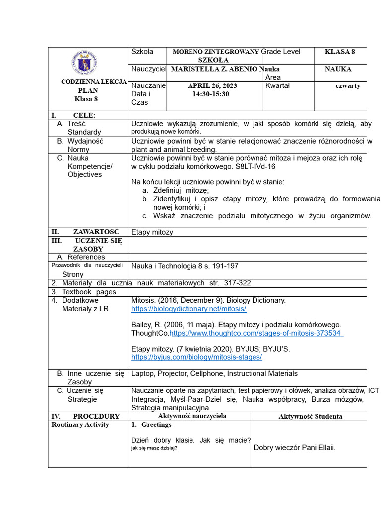 Finalna Prezentacja DLP Abenio Maristella | PDF